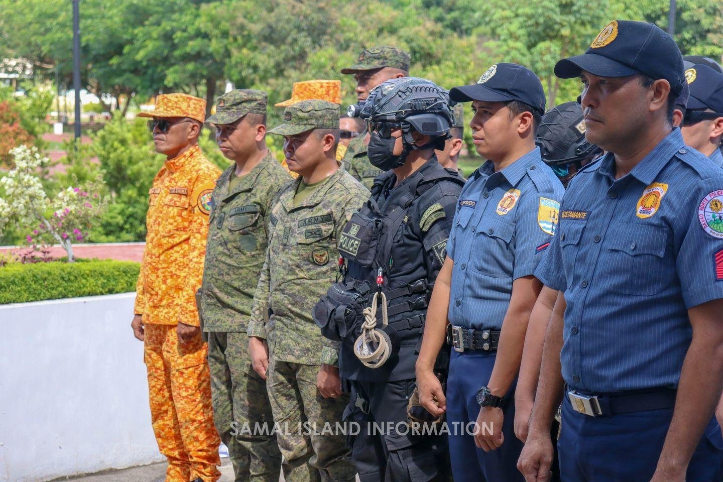 Security personnel deployed for Oplan Kaluluwa 2023 in Samal Island
