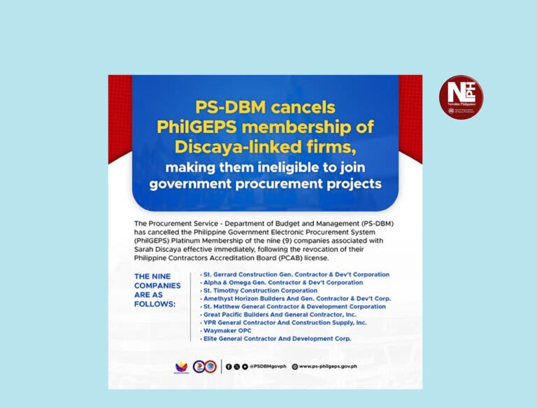 PS-DBM cancels PhilGEPS Membership of Nine Discaya-Linked firms